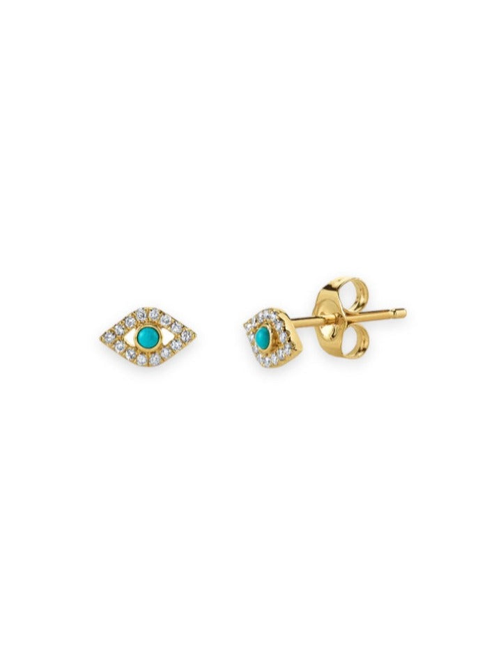 EVIL EYE STUDS turquoise– Eddera